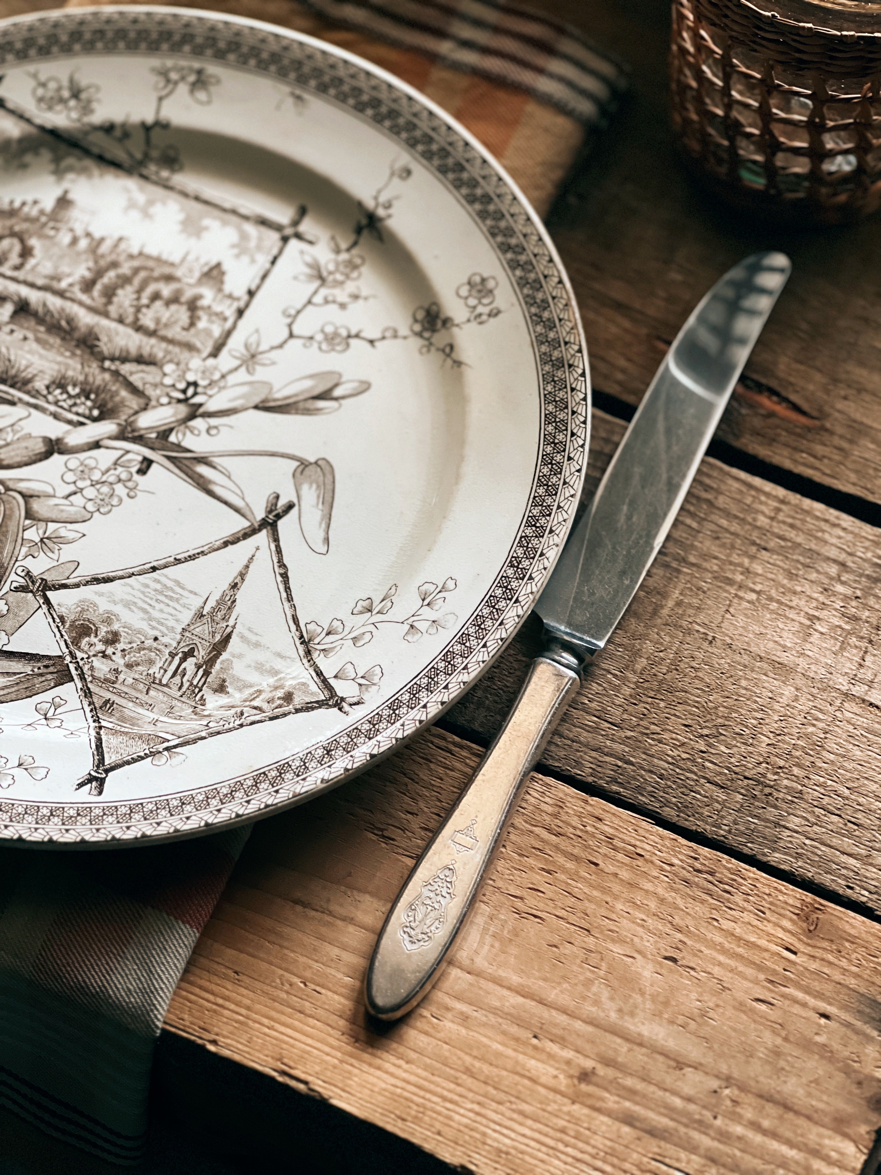 Antique Oneida Silver Plate Bird of Paradise French Hollow Knife with ...