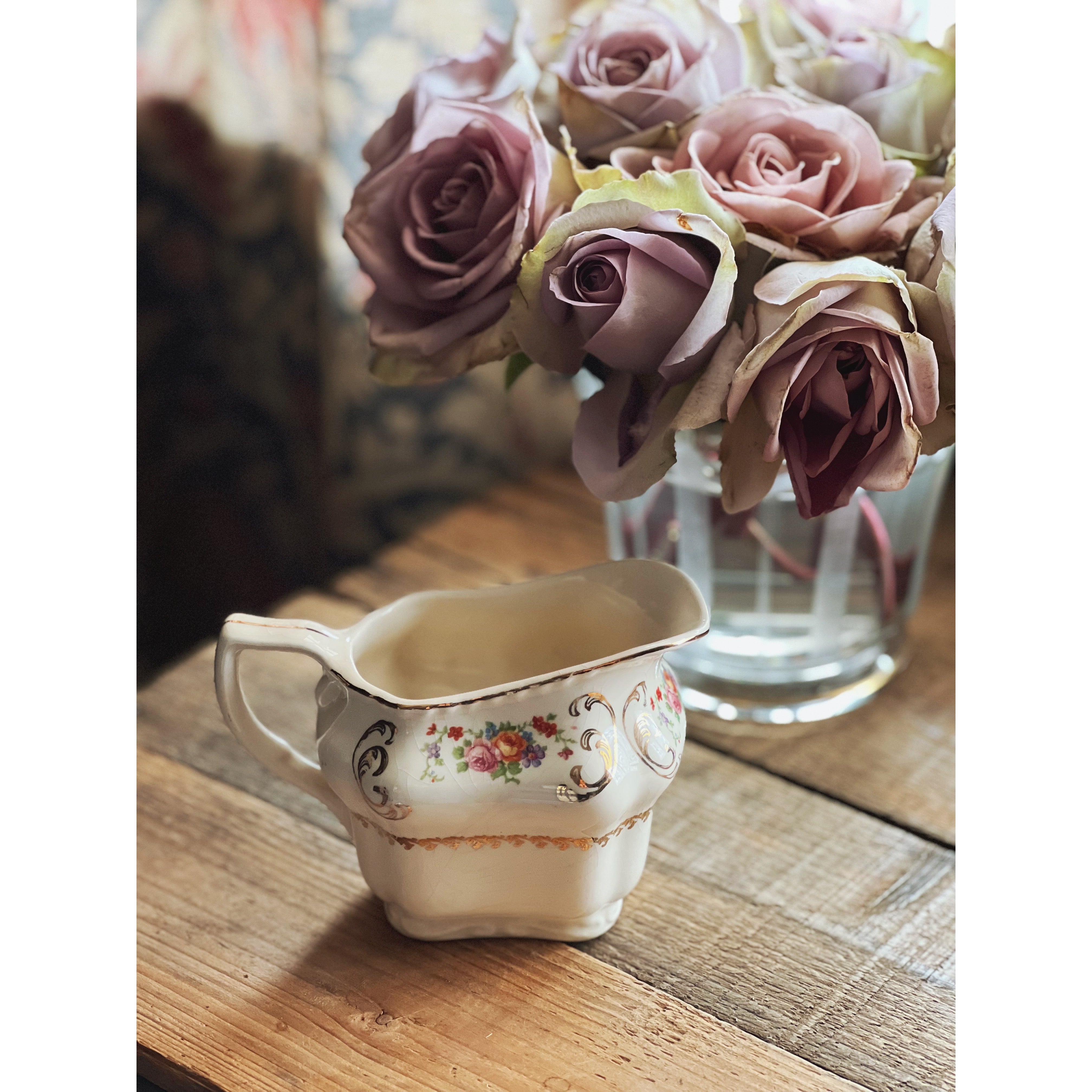 Steubenville Ivory Floral Creamer – feastvintage